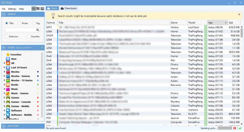 Spotnet download spots uit Usenet nieuwsgroepen met Eweka